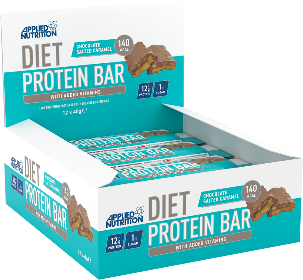 Applied Nutrition Diet Protein Bar Chocolate Salted Caramel (12 x 45 g ...