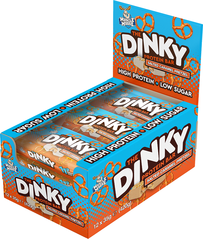 Muscle Moose The Dinky Protein Bar Salted Caramel Pretzel (12 x 35 g ...