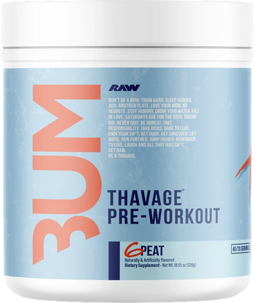 RAW CBUM Thavage Pre-workout 6-Peat Red Gummy (20 servings) – Supspace NL