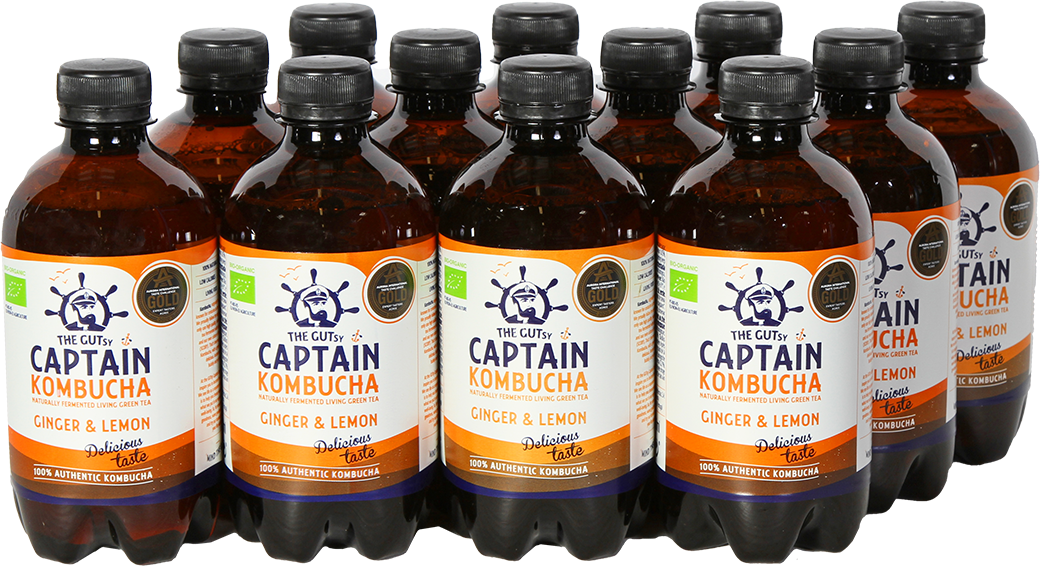The Gutsy Captain Kombucha Ginger Lemon (12 x 400 ml) – Supspace NL